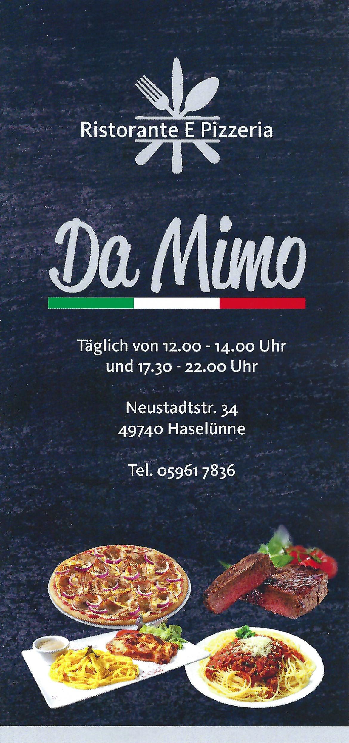 Speisewelt – Da Mimo in Haselünne – Aktuelle Speisekarte